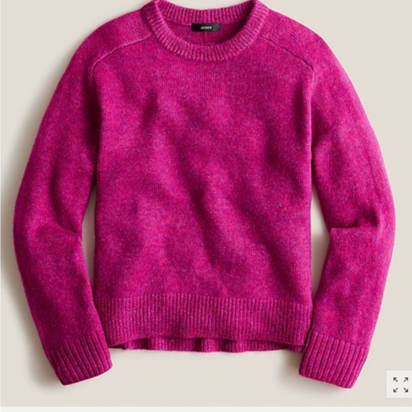 J. Crew | Sweaters | J Crew Relaxed Saddle Sleeve Crew Sweater Raspberry | Poshmark
